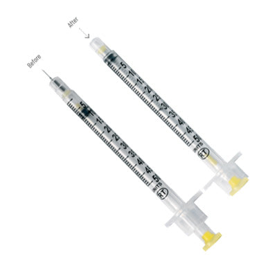 VanishPoint 29 gauge x 5/16 inch Retractable Insulin Syringe ...