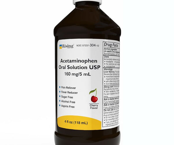 Acetaminophen Oral Solution 160 mg/5 mL, Low Strength for Kids ...