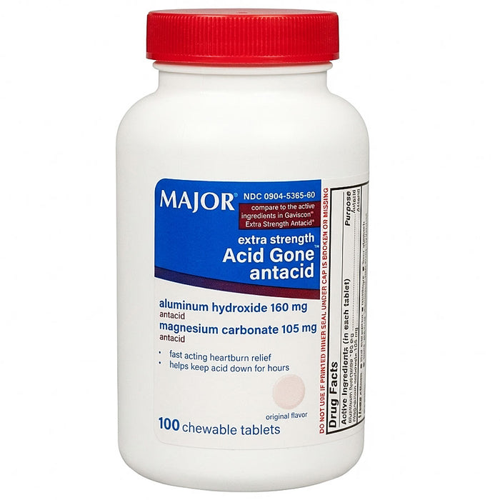 Acid Gone Extra Strength Antacid Chewable Tablets 100 Count ...