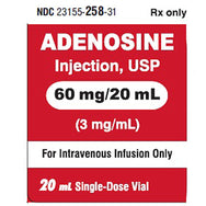 Adenosine for Injection 60 mg/ 20 ml Single Dose Vial 20 mL (Rx ...