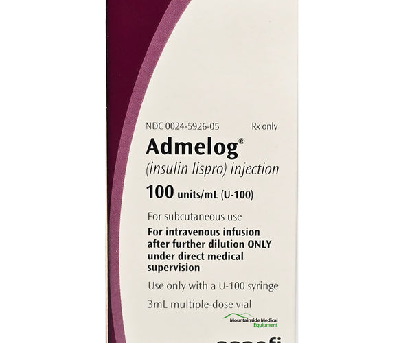 Admelog Insulin Lispro Injection U-100 Multiple Dose Vial 3 mL (Rx ...