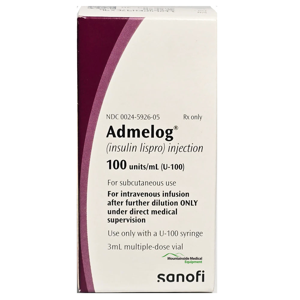 Admelog Insulin Lispro Injection U-100 Multiple Dose Vial 3 mL (Rx ...