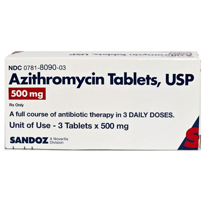 Z-Pack Zithromax (Azithromycin) Tablets 250 mg 3 Packs of 6 ...