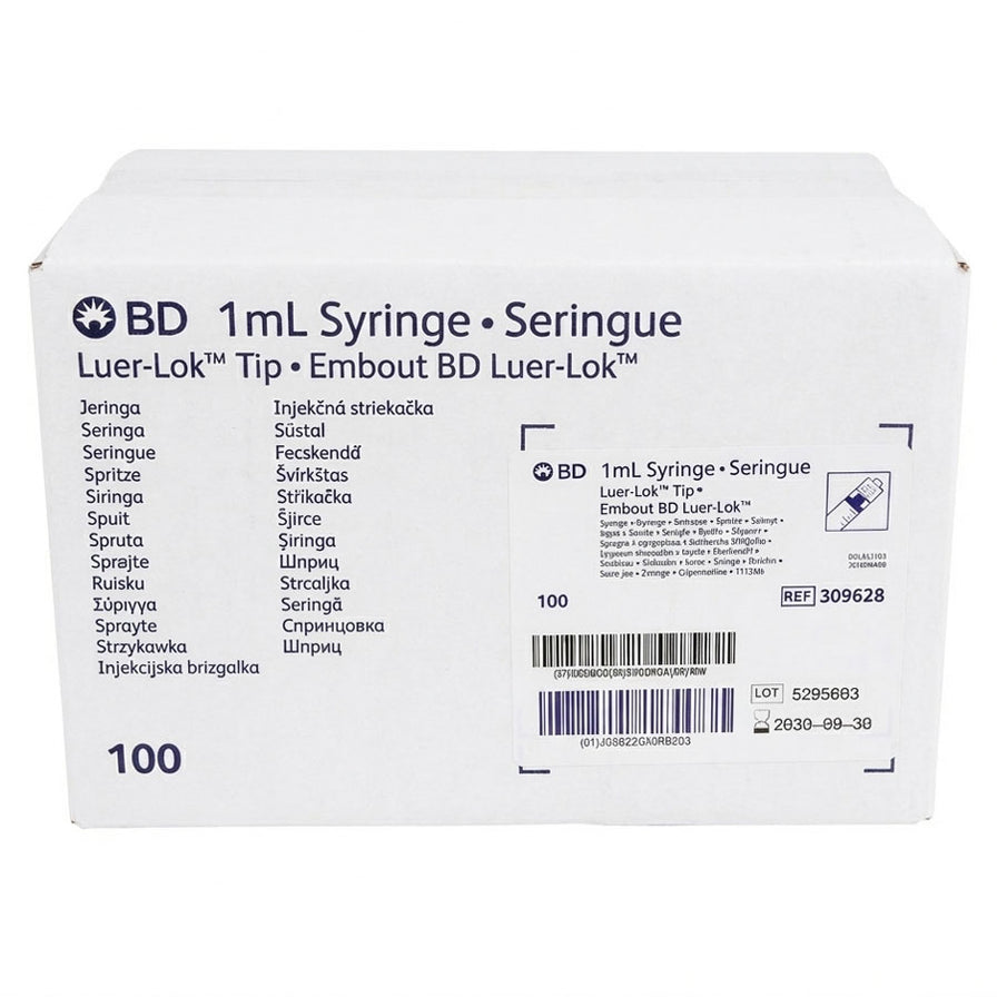 BD 1 mL Syringe with Luer-Lok Tip Without Safety BD 309628 ...