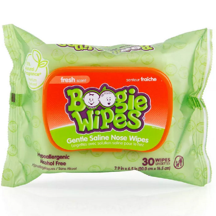 Boogie Wipes Gentle Saline Nose Wipes Fresh Scent 30 Count ...