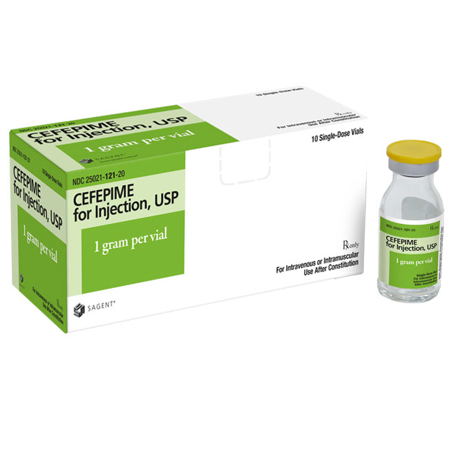 Cefepime Injection 1 Gram Per Vial 10-Pack — Mountainside Medical Equipment