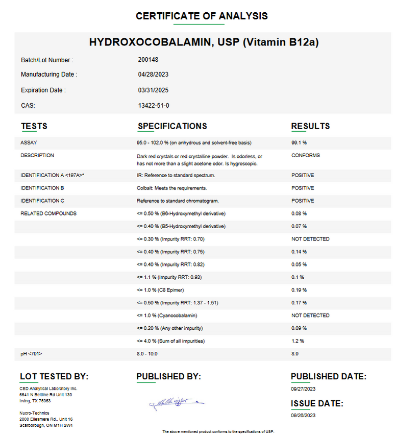 Hydroxocobalamin USP: Vital for Energy & Nerve Health — Mountainside ...