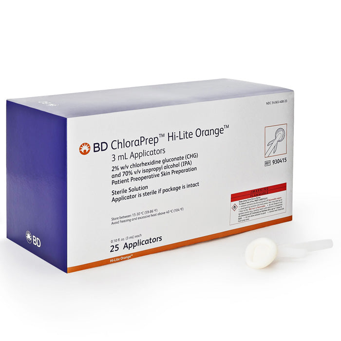 ChloraPrep Hi-Lite Orange Skin Prep Solution Foam Applicator 3 mL ...