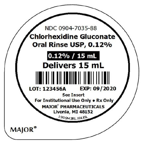 Chlorhexidine Gluconate 0.12% Oral Rinse 15 mL x 40/Case — Mountainside ...