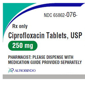 Ciprofloxacin HCL Tablets 250 mg Strength 100 Count — Mountainside ...