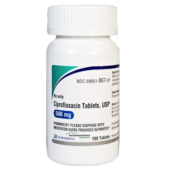 Ciprofloxacin Tablets 500 mg Antibiotic 100 Count by Aurobindo ...
