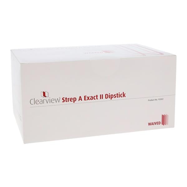 Clearview Strep A Exact II Dipstick Test Kit, Throat Swabs ...