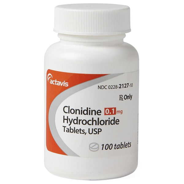 Clonidine Hydrochloride 0.1 mg Tablets by Teva 100/Bottle (RX) — Mountainside Medical Equipment