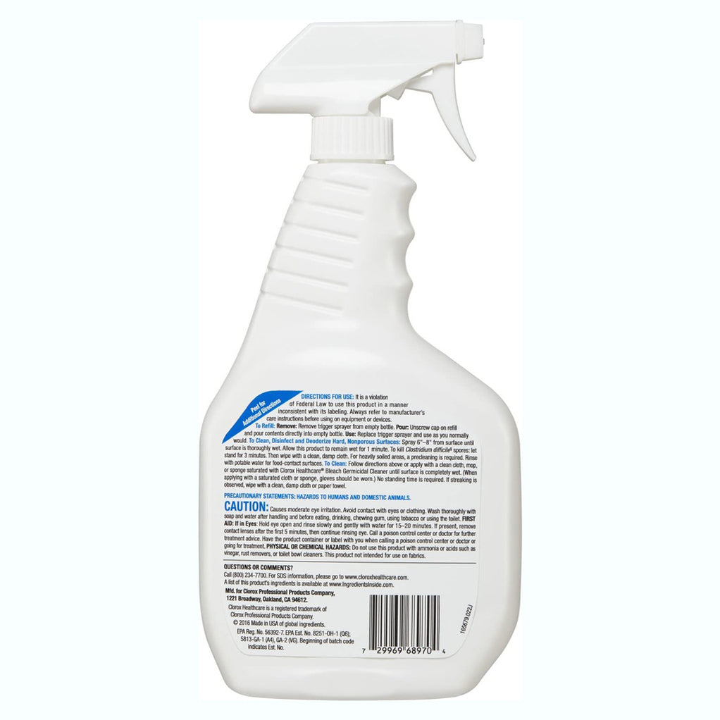 Clorox Healthcare Bleach Germicidal Cleaner Spray – Disinfectant ...