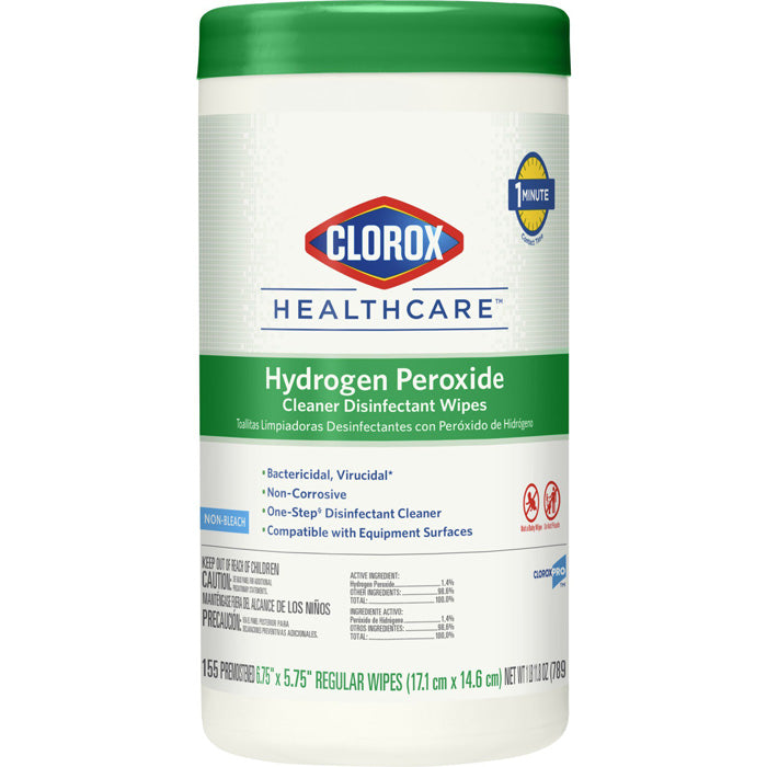 Clorox Hydrogen Peroxide Premoistened Disinfectant Wipes 155 Count ...