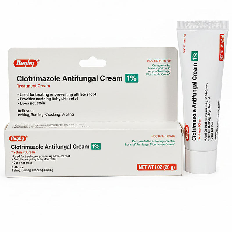 Clotrimazole 1% Antifungal Treatment Cream For Itching, Burning ...