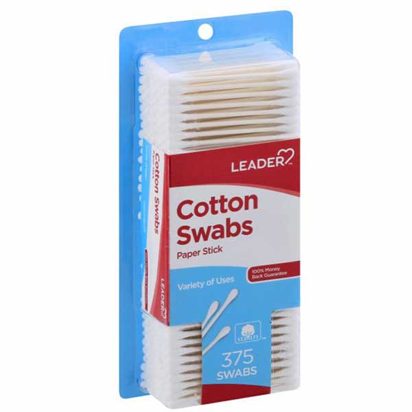 Cotton Swabs By Leader Brand, 375 Count — Mountainside Medical Equipment