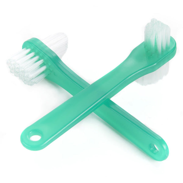 Denture Brush, Two-Sided, Green — Mountainside Medical Equipment
