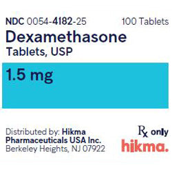 Dexamethasone Tablets 1.5mg by Hikma 100/Bottle — Mountainside Medical ...