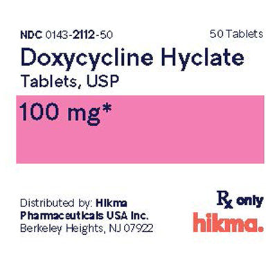 Doxycycline Hyclate 100 mg Tablets by Hikma, 50 Count (RX ...