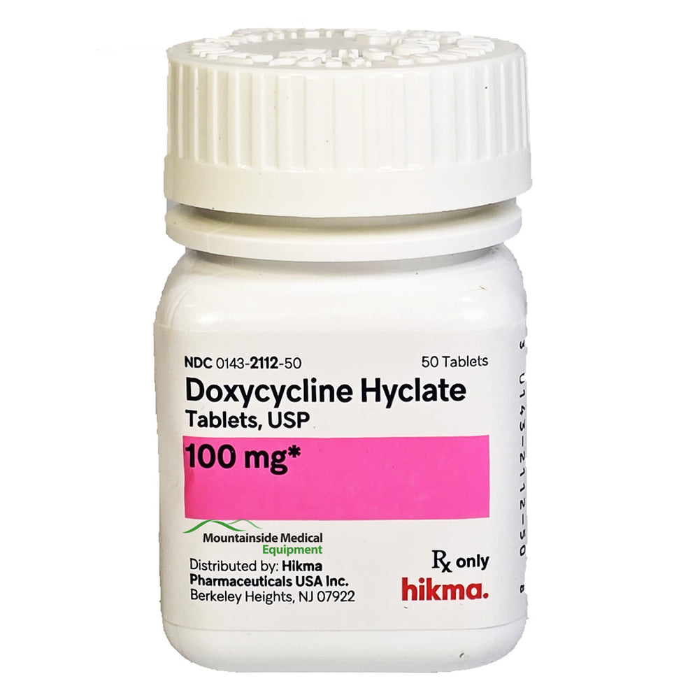Doxycycline Hyclate 100 mg Tablets by Hikma, 50 Count (Rx ...