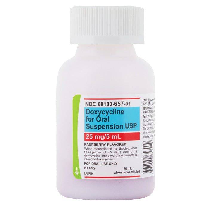 Doxycycline for Oral Suspension 25 mg/5 mL — Mountainside Medical Equipment