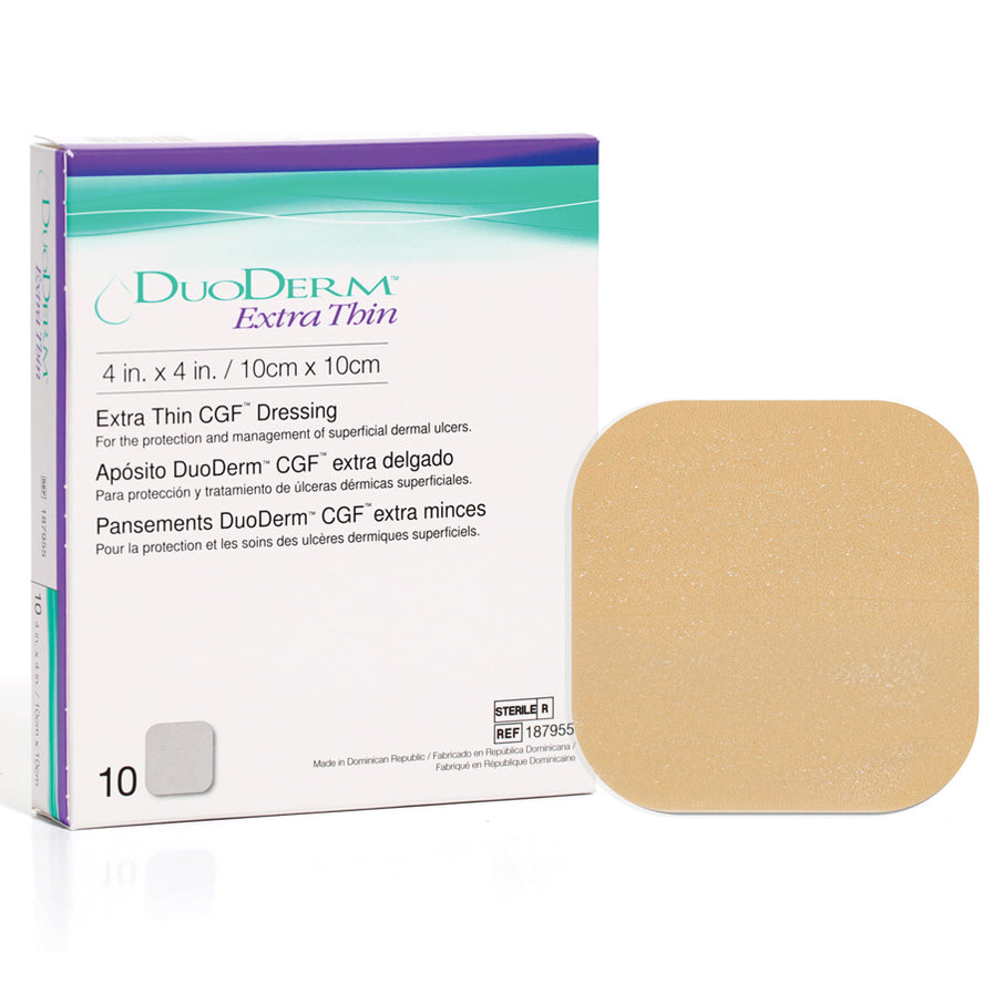 Duoderm Extra Thin Hydrocolloid Dressings 4x4 Convatec — Mountainside ...