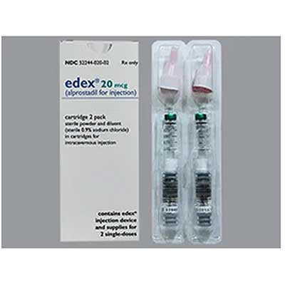 Edex 20 Alprostadil for injection Kit 20 Micrograms, 2 Cartridges by E ...