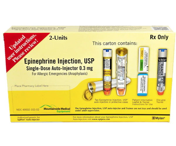 Epinephrine Auto-injector (Generic Epipen) For Adults 0.3 mg ...