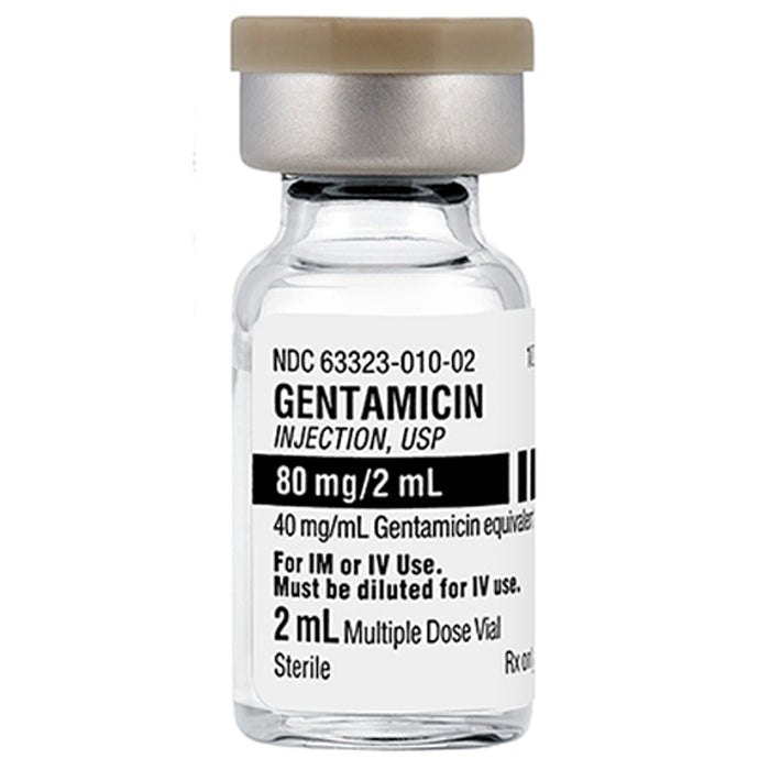 Gentamicin Sulfate for Injection Multiple Dose Vials 80 mg in 2mL Vial ...