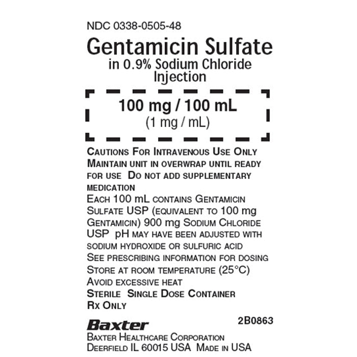 Gentamicin Sulfate in 0.9% Sodium Chloride IV Solution Bags Injection ...