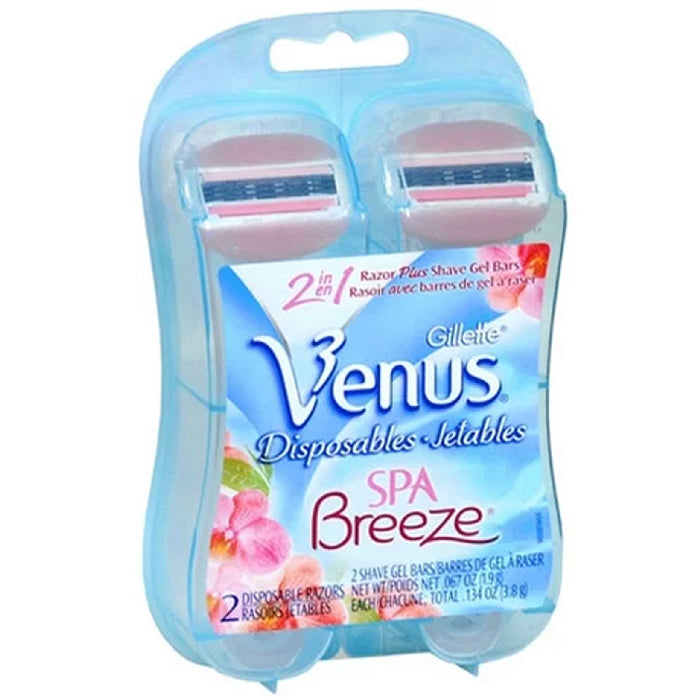 Gillette Venus Spa Breeze Disposable Razors 2 Pack — Mountainside ...