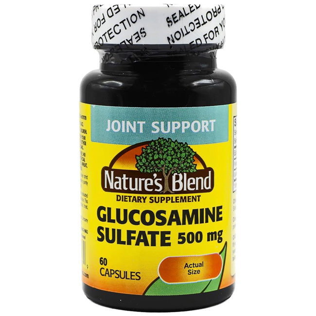 Glucosamine Sulfate 500mg Capsules by Nature's Blend — Mountainside ...