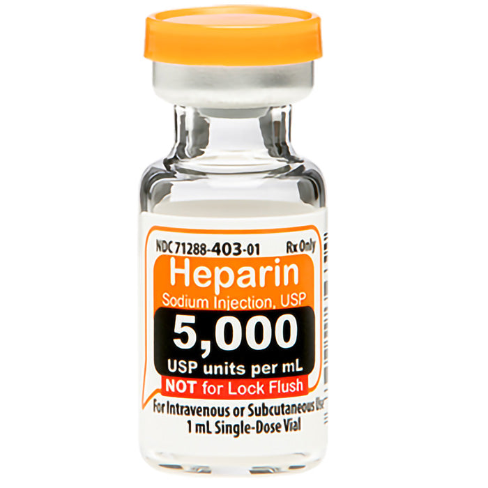 Heparin Sodium Injection USP 5000 Units Per 1 mL — Mountainside Medical ...