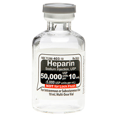 Heparin Sodium Injection USP 50000 Units Per 4 mL — Mountainside Medical Equipment