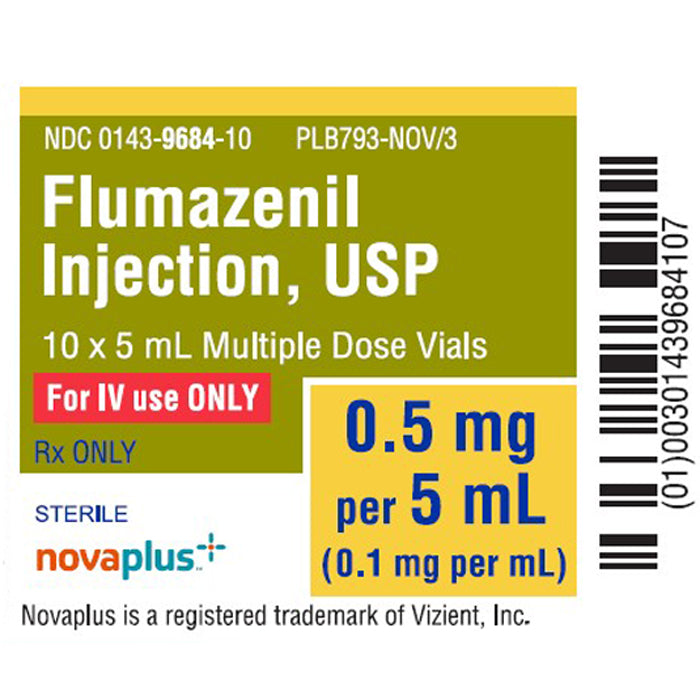 Flumazenil for Injection 5 mL Multiple Dose Vials 1.0 mg/mL, 10/Box ...