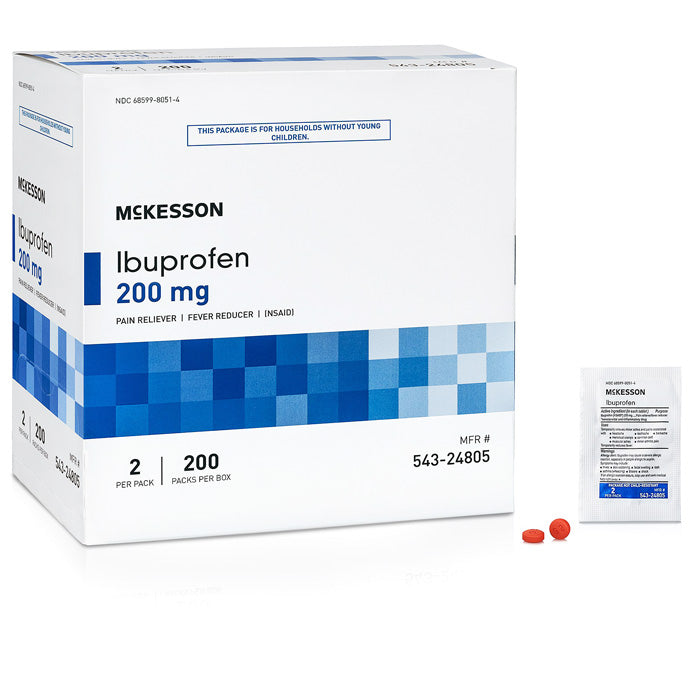 Ibuprofen 200 mg Unit Dose Pain Relief Tablets 200 per Box ...