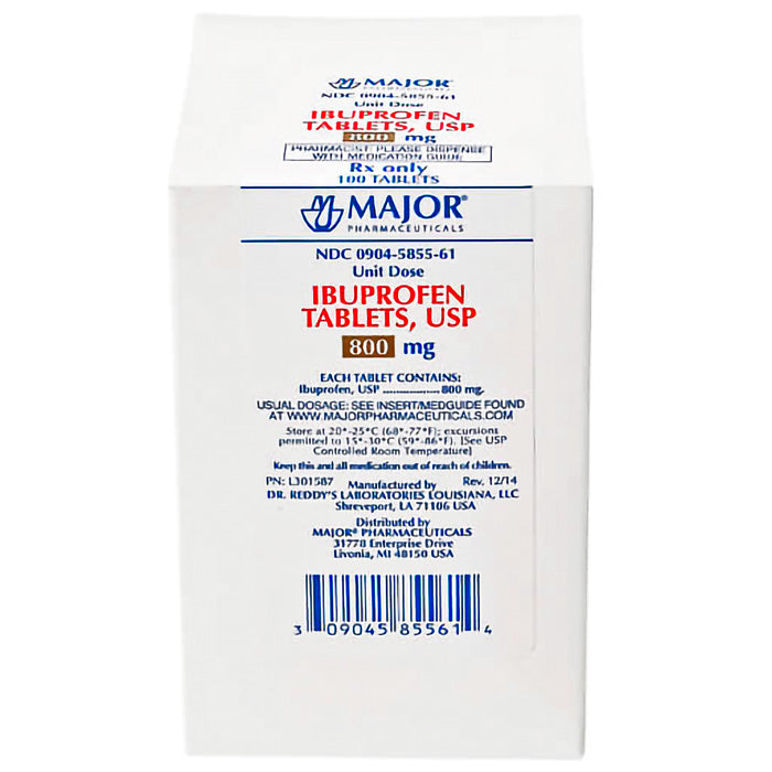 Ibuprofen 800 mg Tablets Unit Dose (10 packs x 10) — Mountainside ...