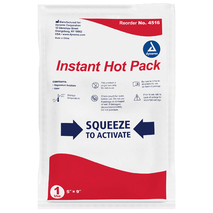 Instant Hot Pack, Disposable Heat Pack, Large 5 x 9 inch Size ...