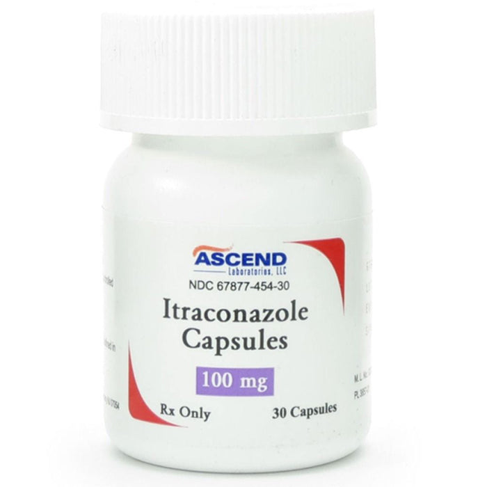 Itraconazole Capsules 100 mg, 30/Bottle - Ascend Laboratories (Rx ...