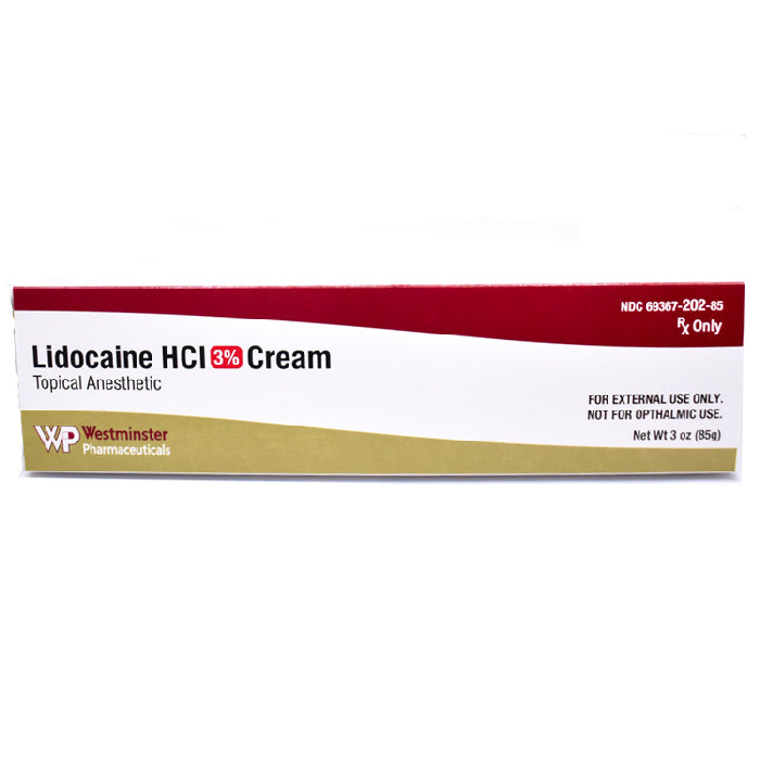Lidocaine Cream 3% Topical Anesthetic 85 grams (Rx) — Mountainside ...