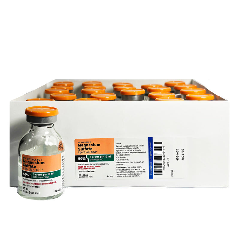 Magnesium Sulfate in Water for Injection 50% Vial 10 mL — Mountainside ...