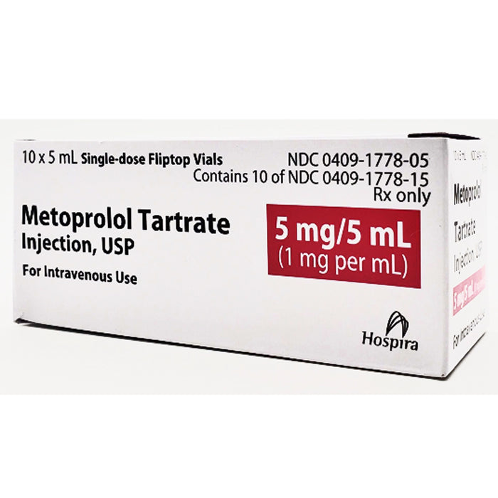 Metoprolol Tartrate for Injection 5 mL Single-Dose Vials 10/Box ...
