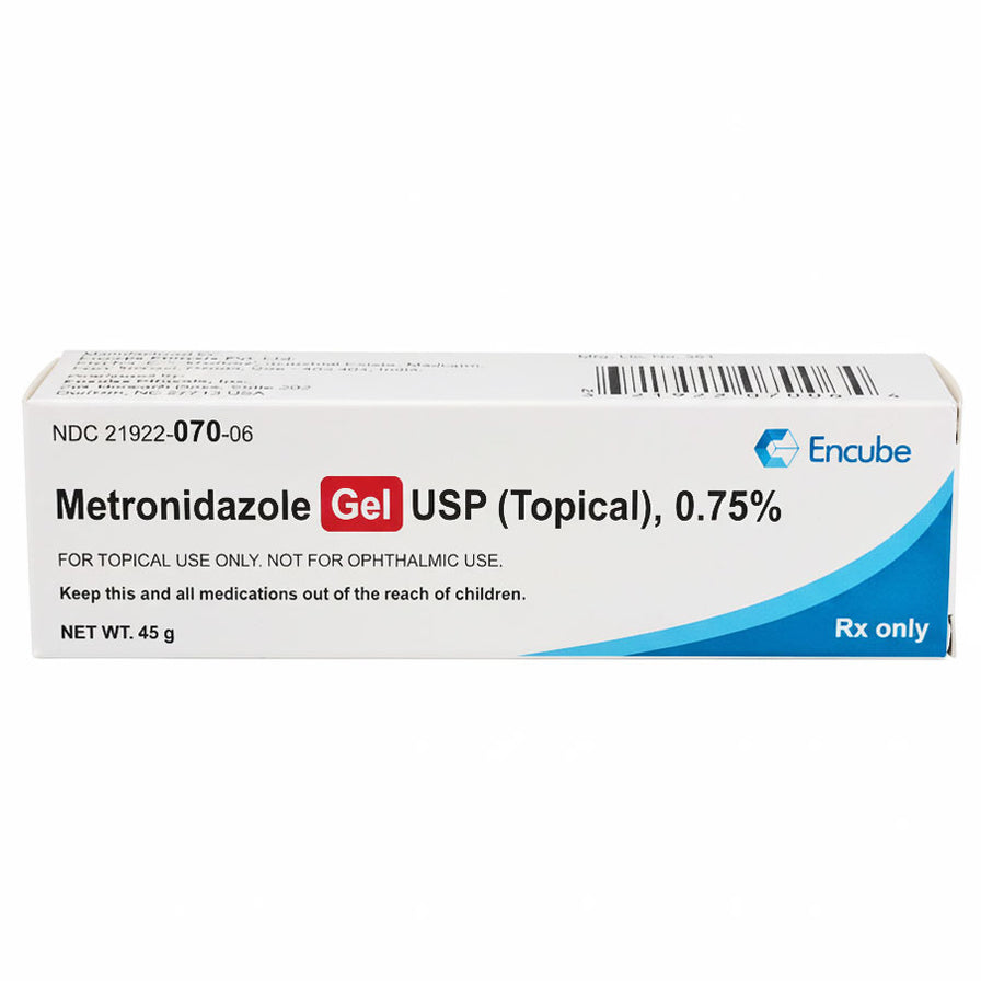 Metronidazole Gel 0.75% Topical-Use 45 grams by Encube — Mountainside ...