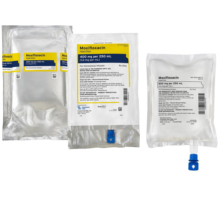 Moxifloxacin IV Bags 400mg/ 250 mL Antibiotic Medication — Mountainside ...