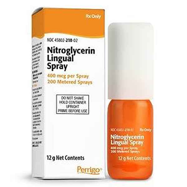 Nitrolingual Pump Spray Nitroglycerin Lingual Spray 4.9 gram, 60 Meter ...