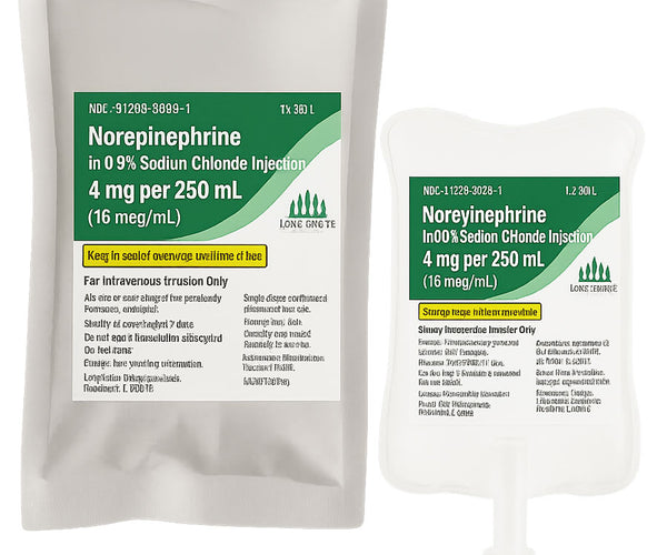 Norepinephrine in 0.9% Sodium Chloride IV Bags 4 mg/250 mL ...