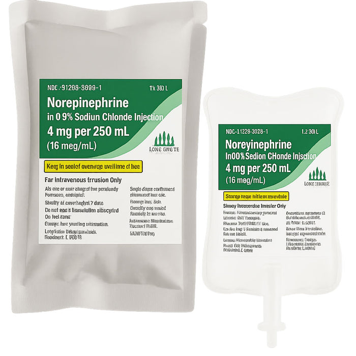 Norepinephrine in 0.9% Sodium Chloride IV Bags 4 mg/250 mL ...
