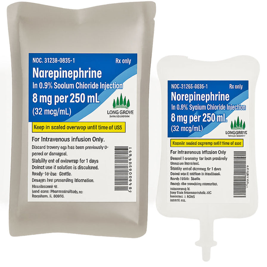 Norepinephrine in 0.9% Sodium Chloride IV Bags 4 mg/250 mL ...