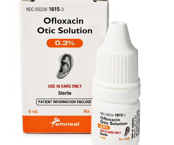 Ofloxacin 0.3% Ear Drops Antibiotic Otic Solution 5 mL — Mountainside ...